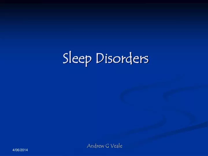 PPT - Sleep Disorders PowerPoint Presentation, free download - ID:990491