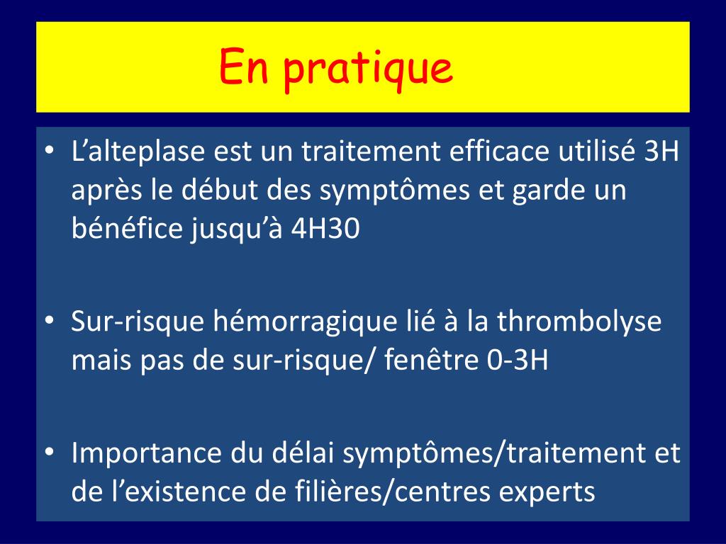 PPT - La thrombolyse est-elle sûre et efficace, entre 3 et 4h30 après ...