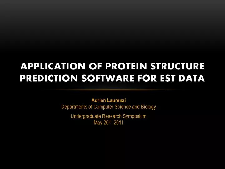 Ppt Protein Structure Prediction Powerpoint Presentation