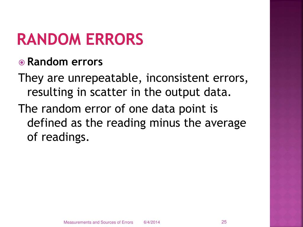 Ppt Measurements And Sources Of Errors Powerpoint Presentation Free
