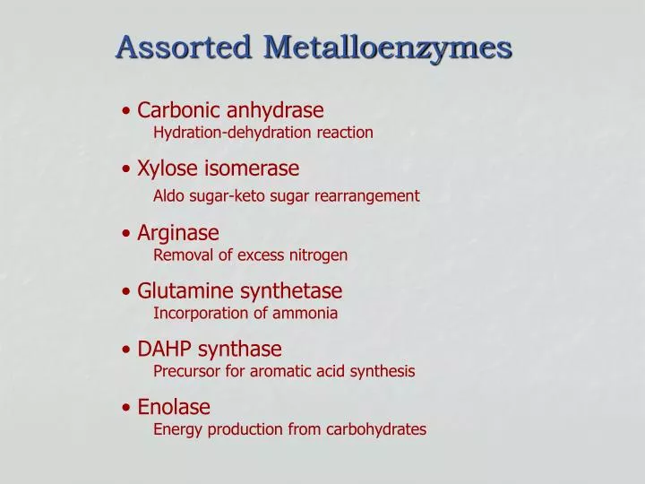 PPT - Assorted Metalloenzymes PowerPoint Presentation, free download ...