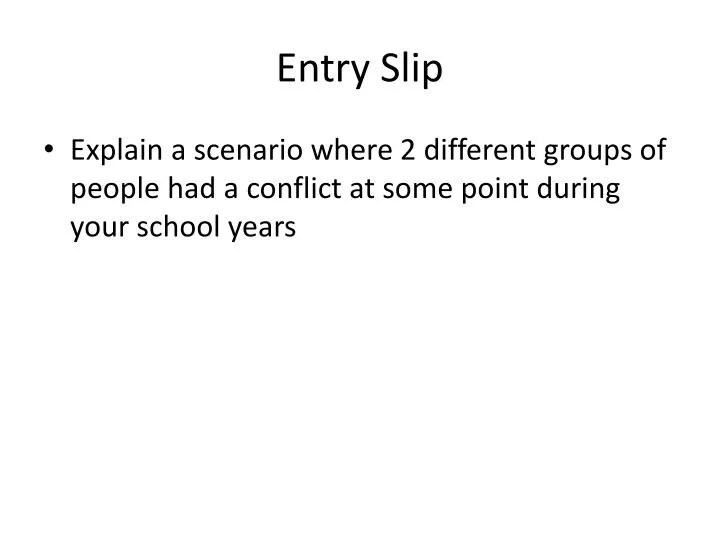 PPT - Entry Slip PowerPoint Presentation, free download - ID:995753