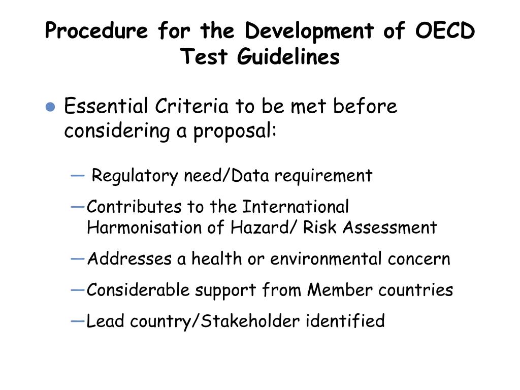 PPT - The Role of OECD in Achieving International Acceptance of ...
