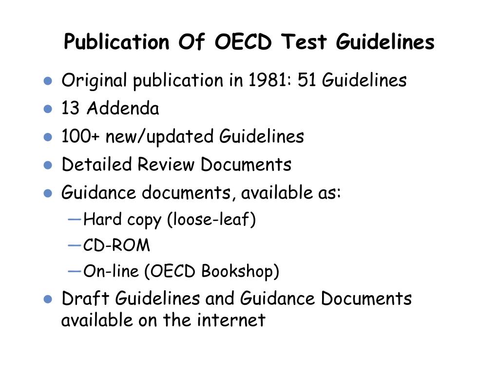 PPT - The Role of OECD in Achieving International Acceptance of ...