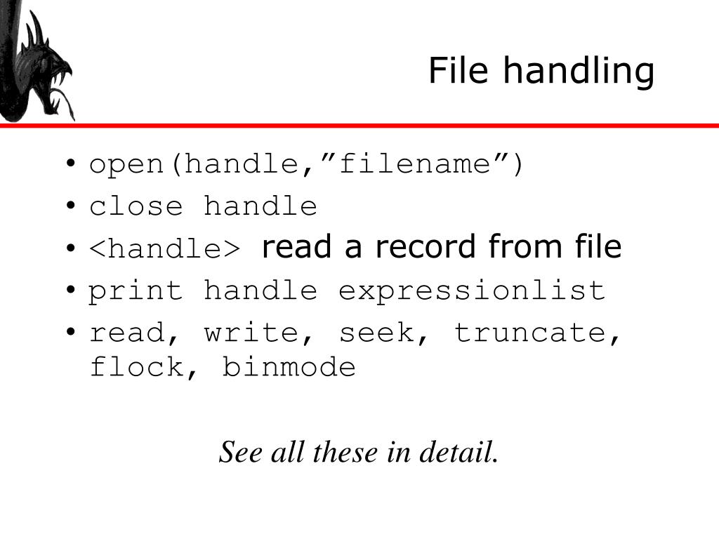 Ppt Programming In Perl File And Directory Handling Powerpoint Presentation Id997233