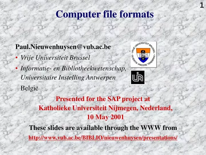 PPT - Computer file formats PowerPoint Presentation, free download - ID ...