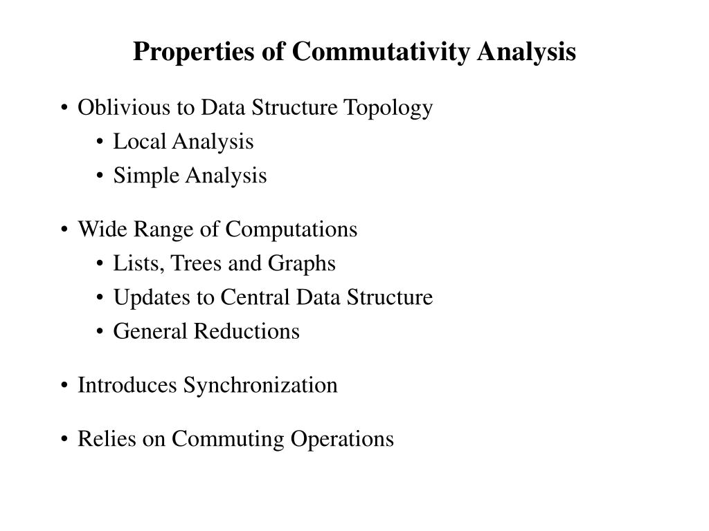 Ppt Commutativity Analysis A New Analysis Framework For Parallelizing Compilers Powerpoint