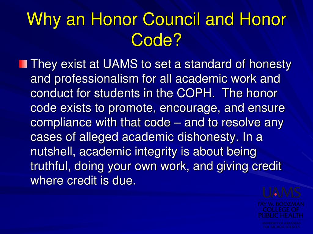 PPT - From the COPH Honor Council to our Fellow Students PowerPoint ...